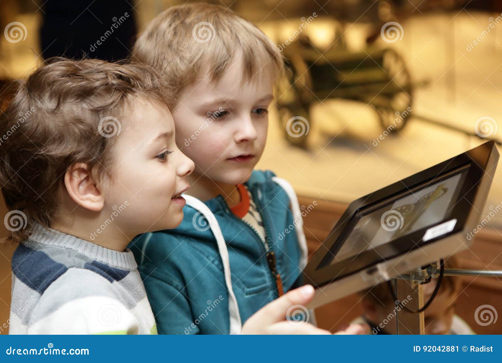 Children Using Touch Screen Stock Image - Image of activity, life: 92042881