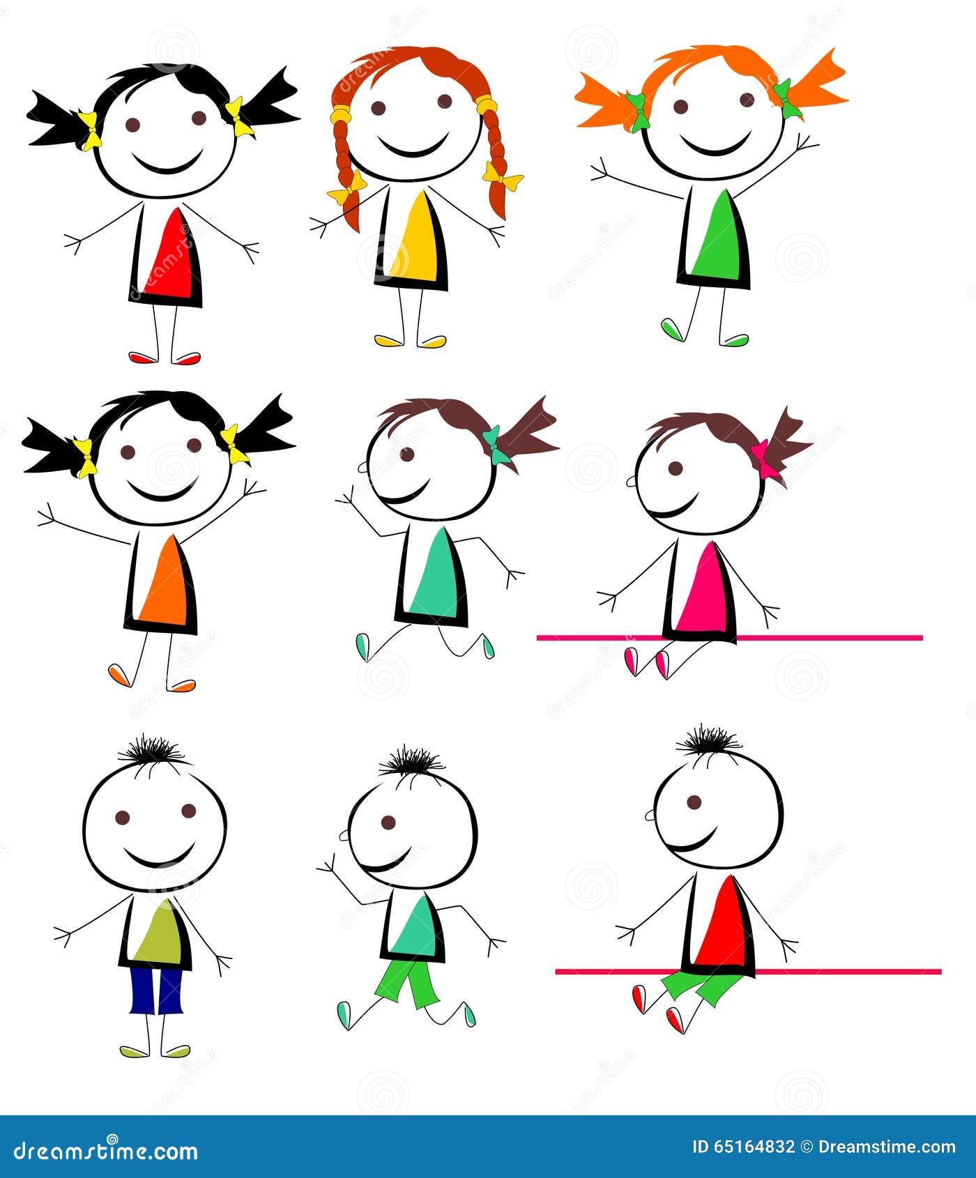 Children Vector Stock Vector - Image: 65164832
