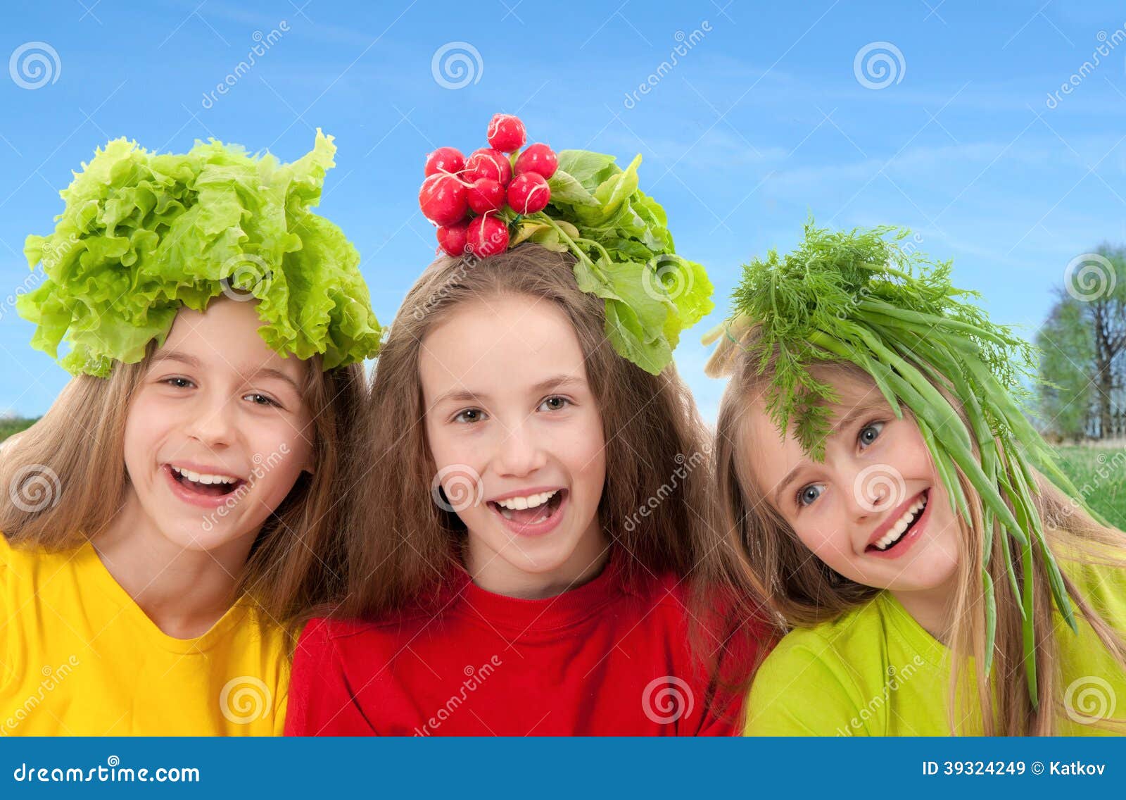 Children with vegetables stock image. Image of caucasian - 39324249