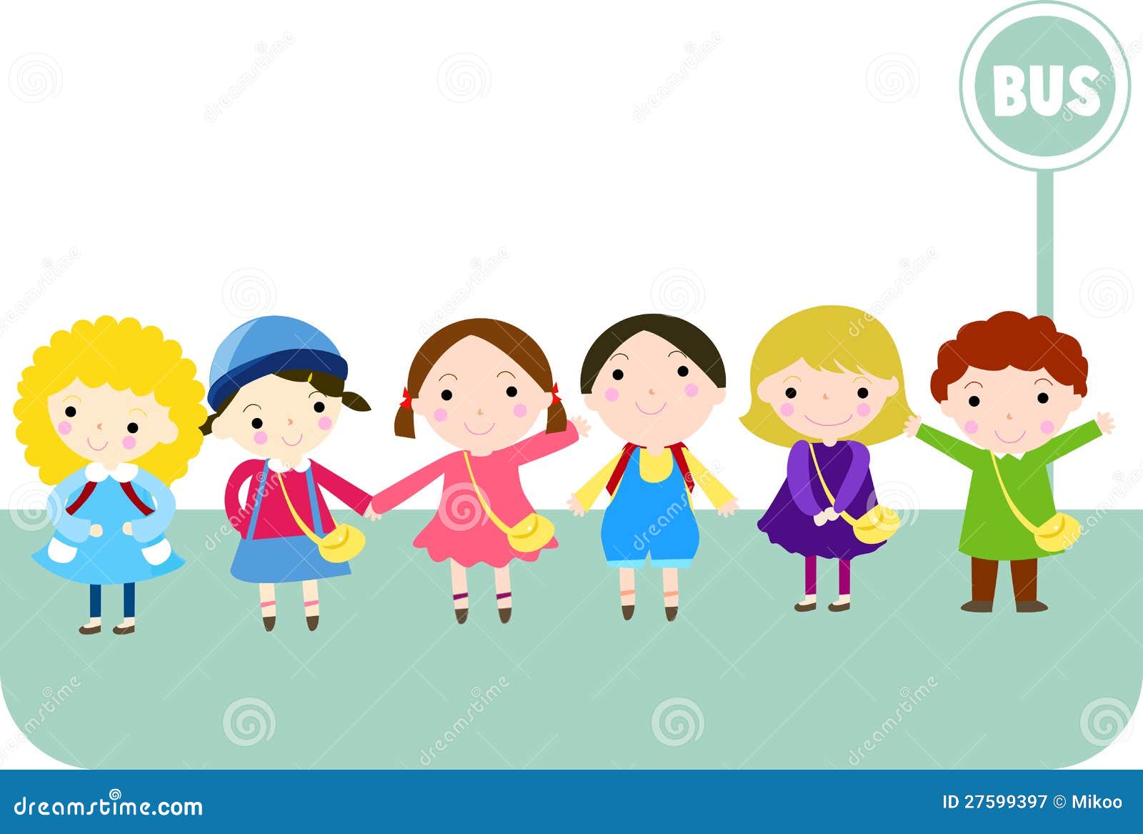 Children Waiting Bus Stock Illustrations – 328 Children Waiting Bus ...