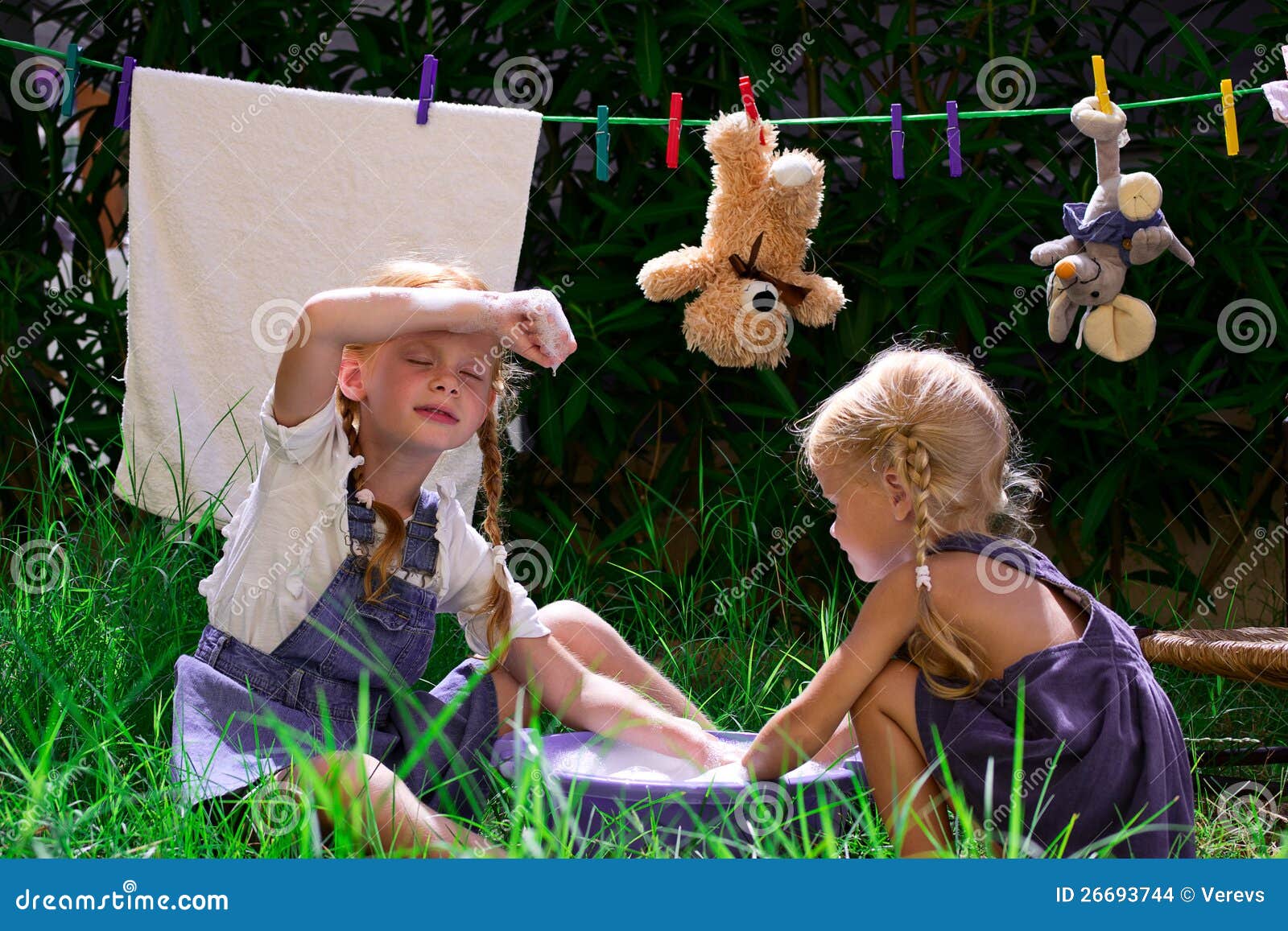 Children wash stock photo. Image of childhood, laundry - 26693744