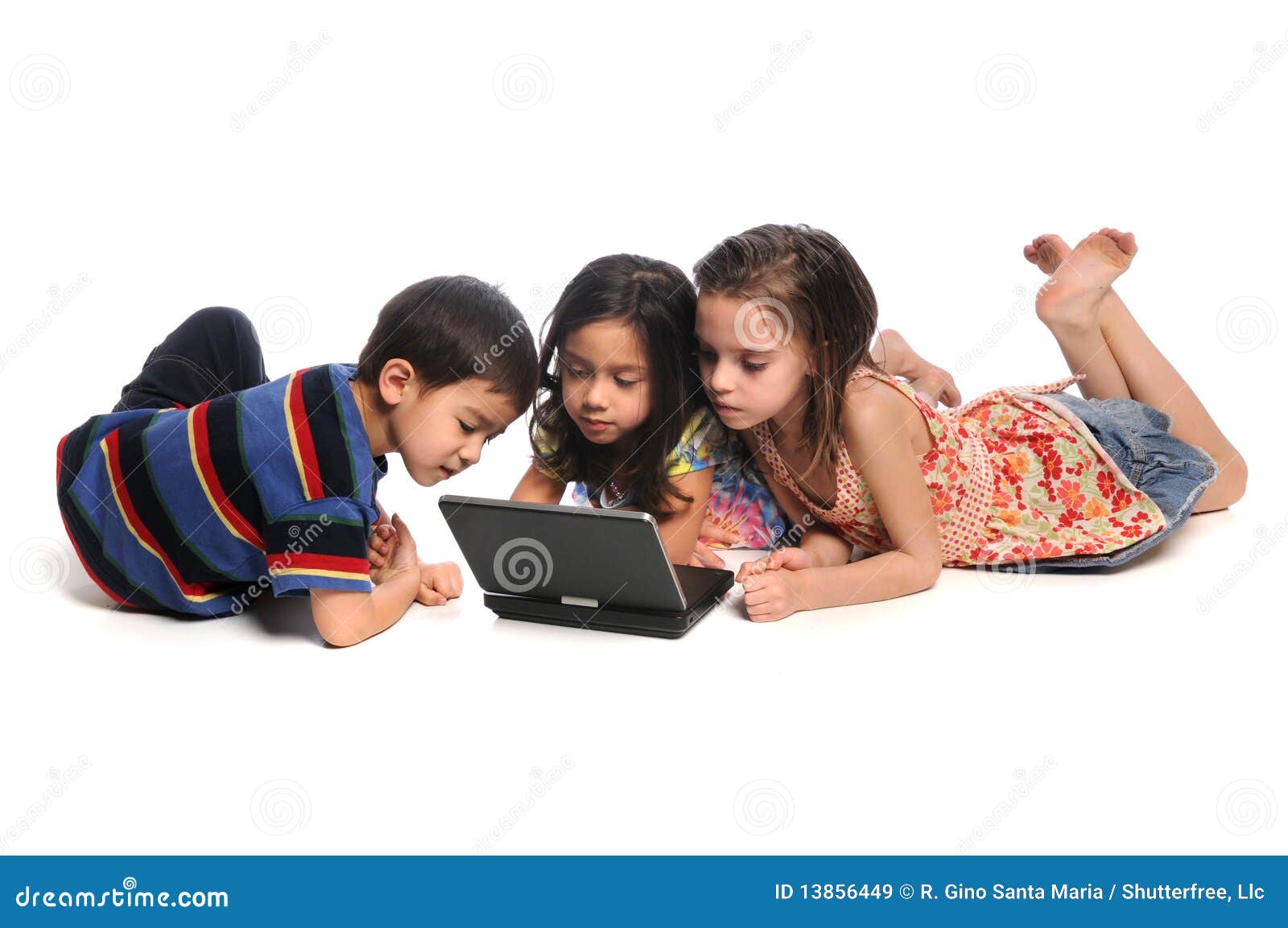 Children Watching Movie on DVD Player Stock Image - Image of hispanic ...