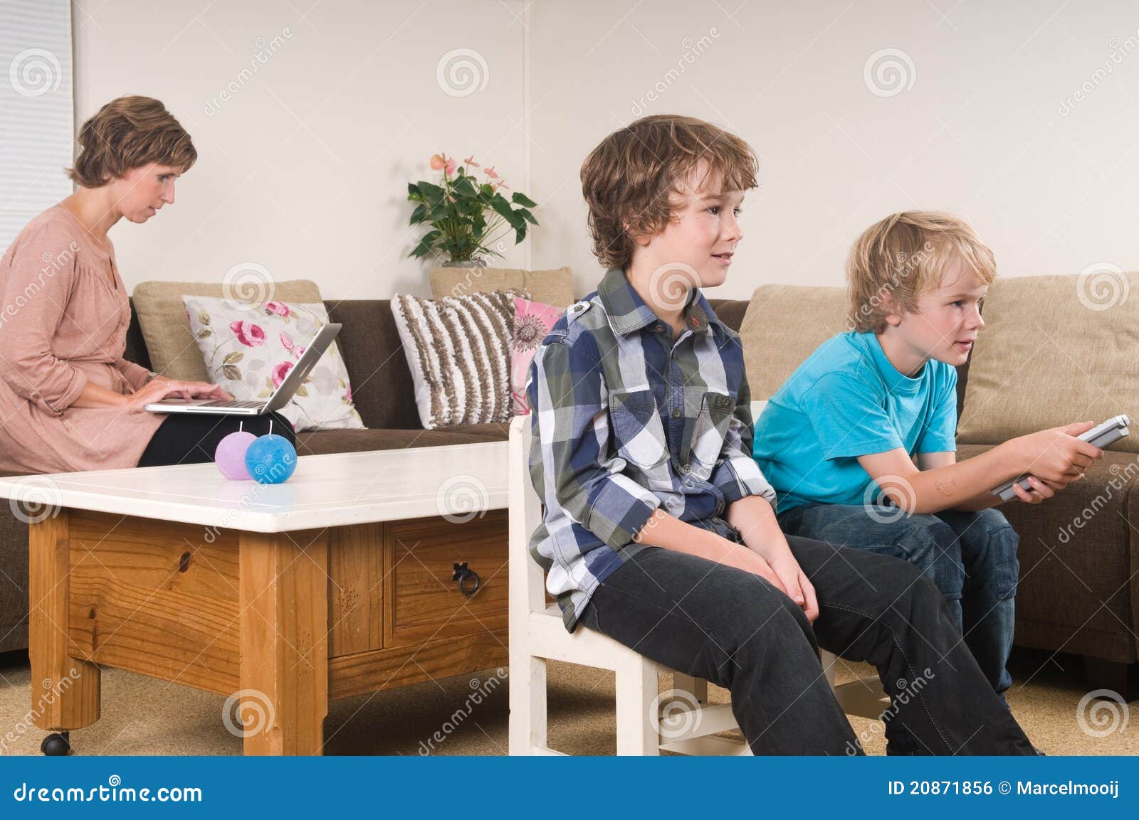 Children watching tv stock photo. Image of home, young - 20871856