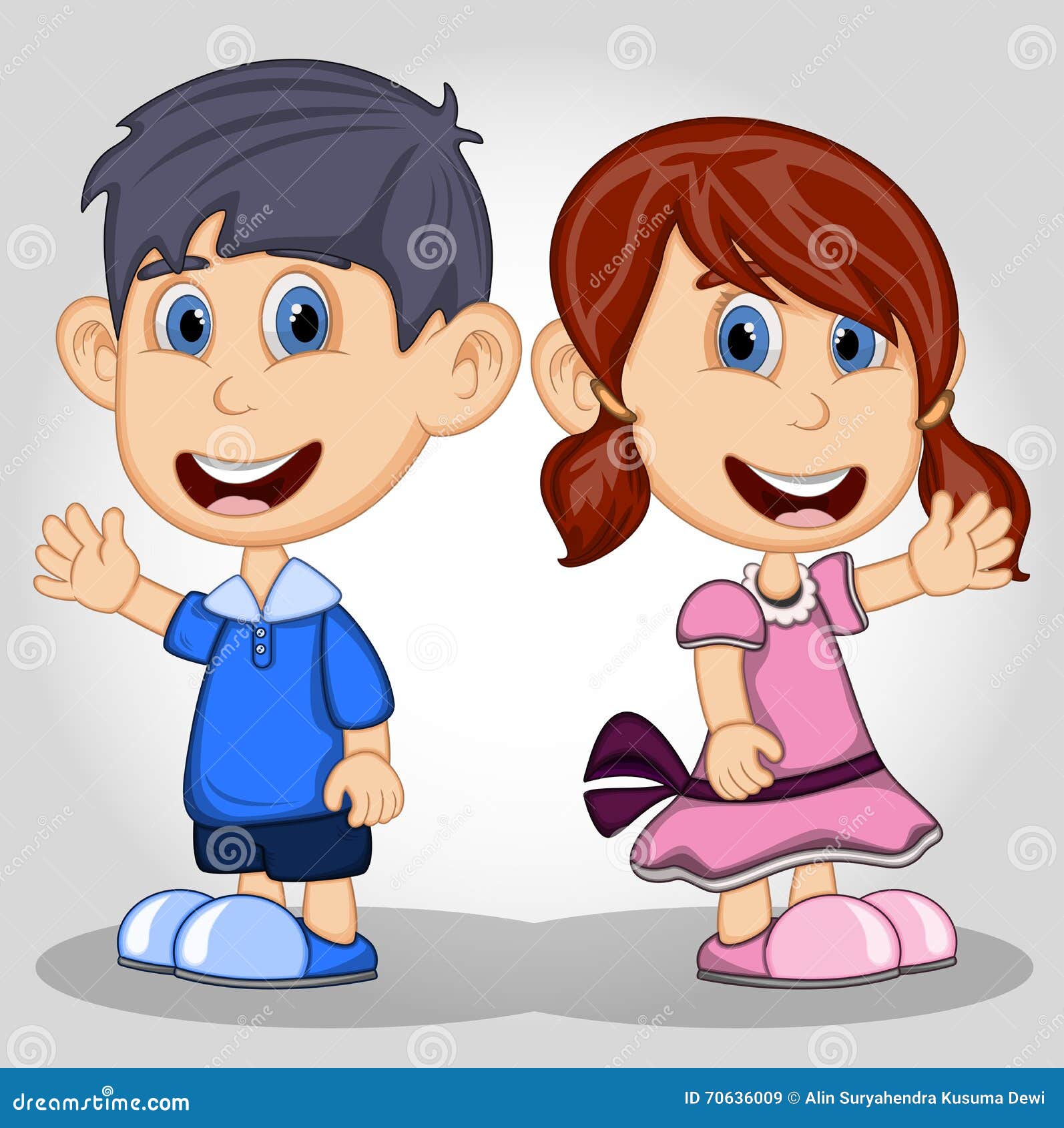 Children Waving Hand Cartoon Stock Vector - Illustration of girl, happy ...