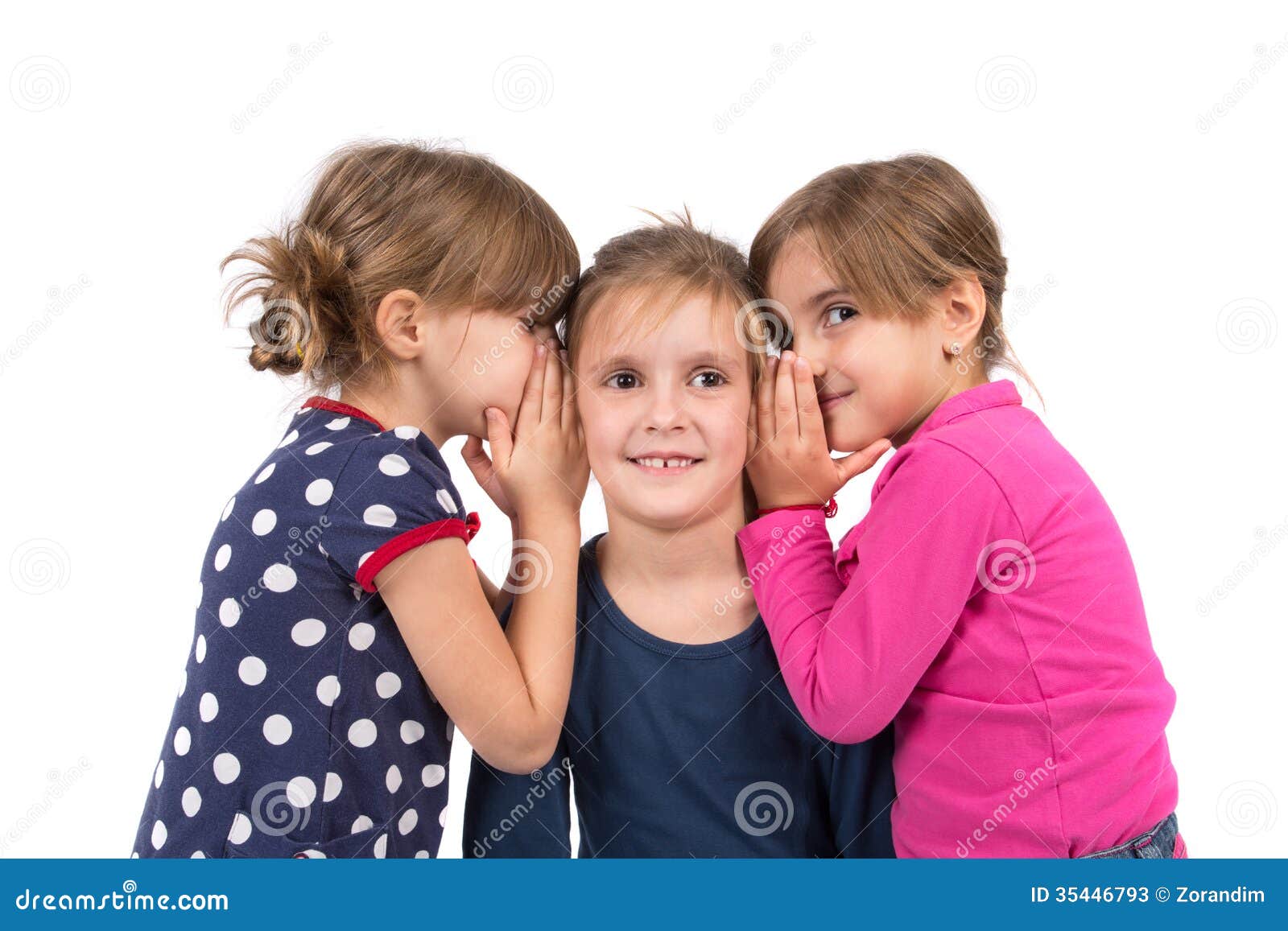Children whispering stock image. Image of entertainment - 35446793