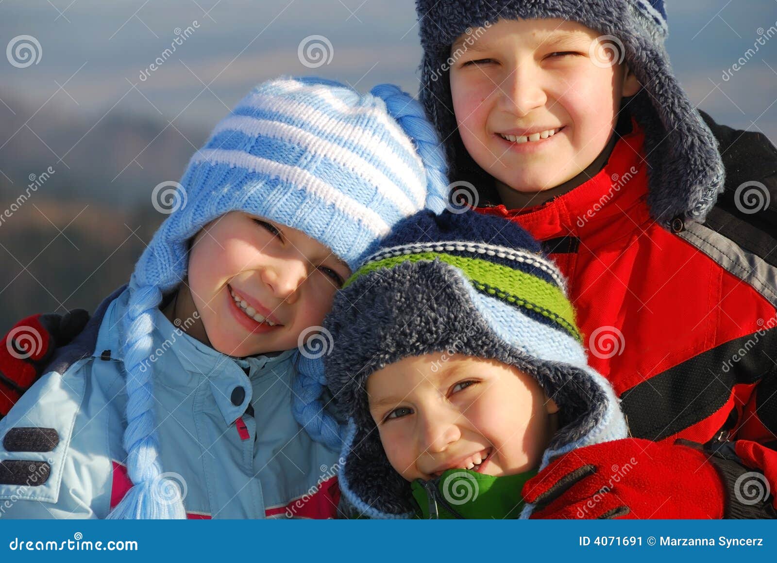 Children in winter clothes stock image. Image of caucasian - 4071691