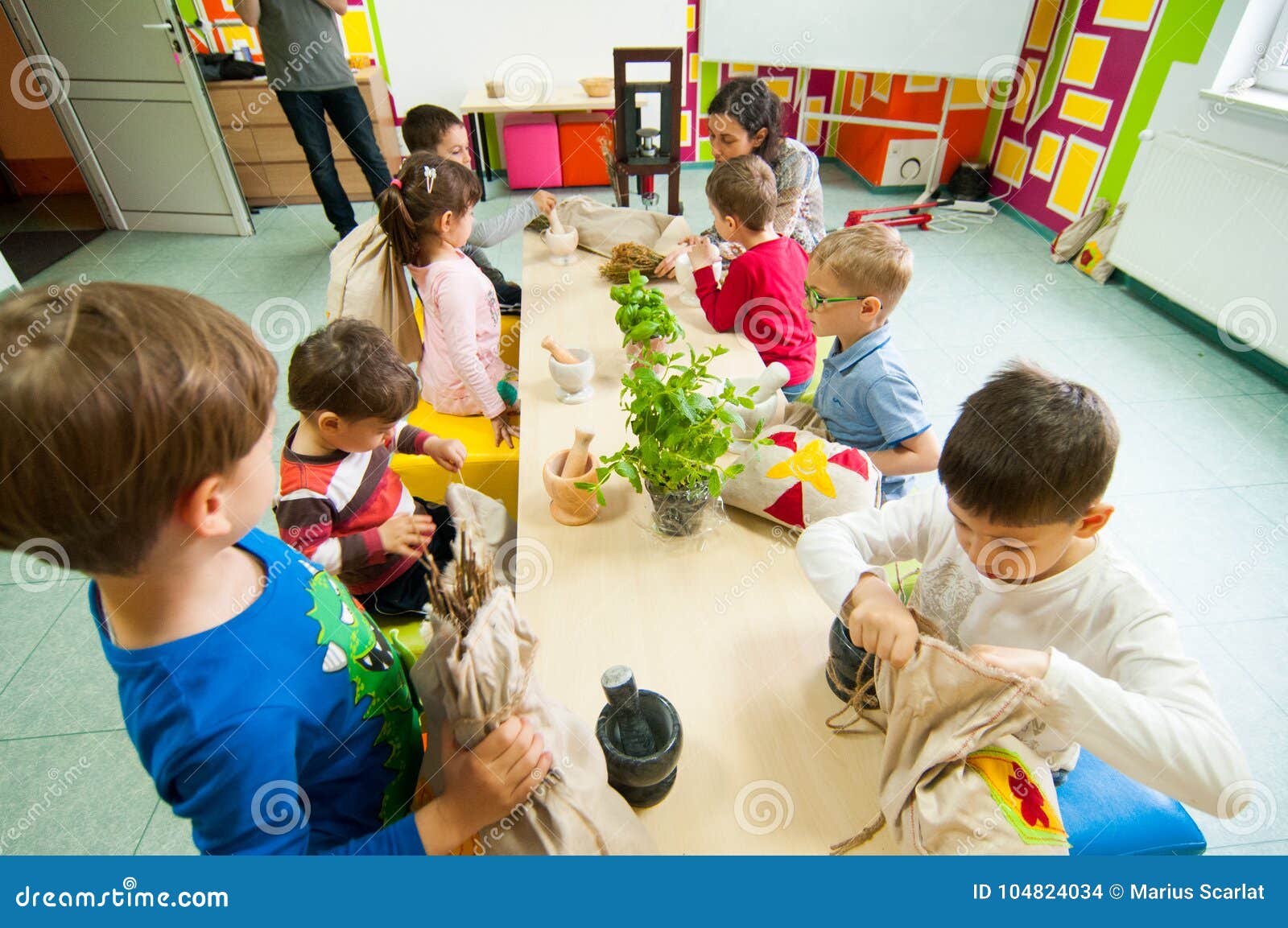 Children Learning about Plants at a Workshop Editorial Stock Image ...