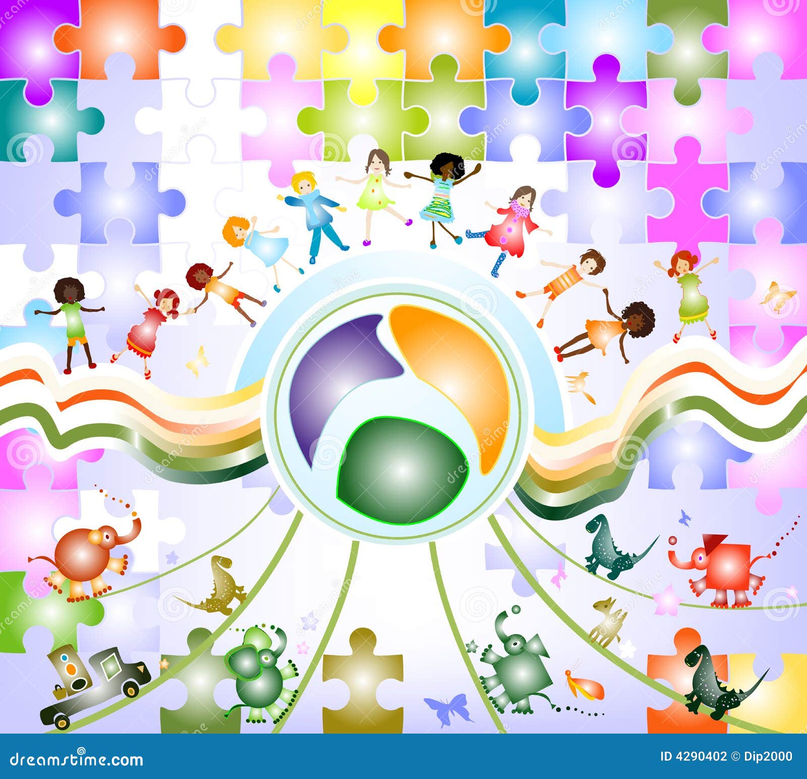 Children world stock vector. Illustration of childhood - 4290402