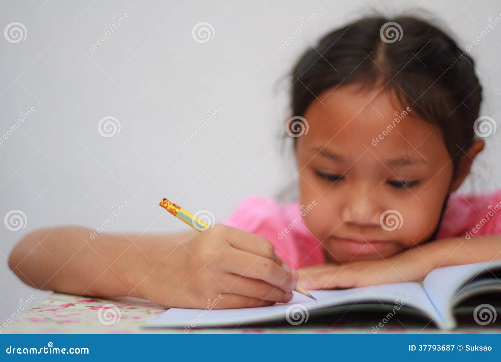 Children writing stock image. Image of young, education - 37793687