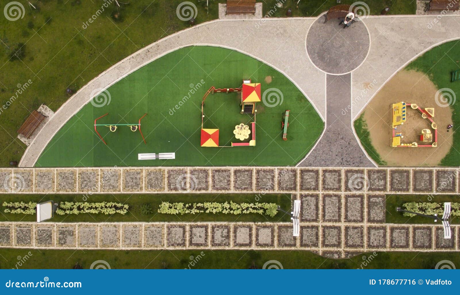 Children Yard, View from Above Stock Photo - Image of childhood ...
