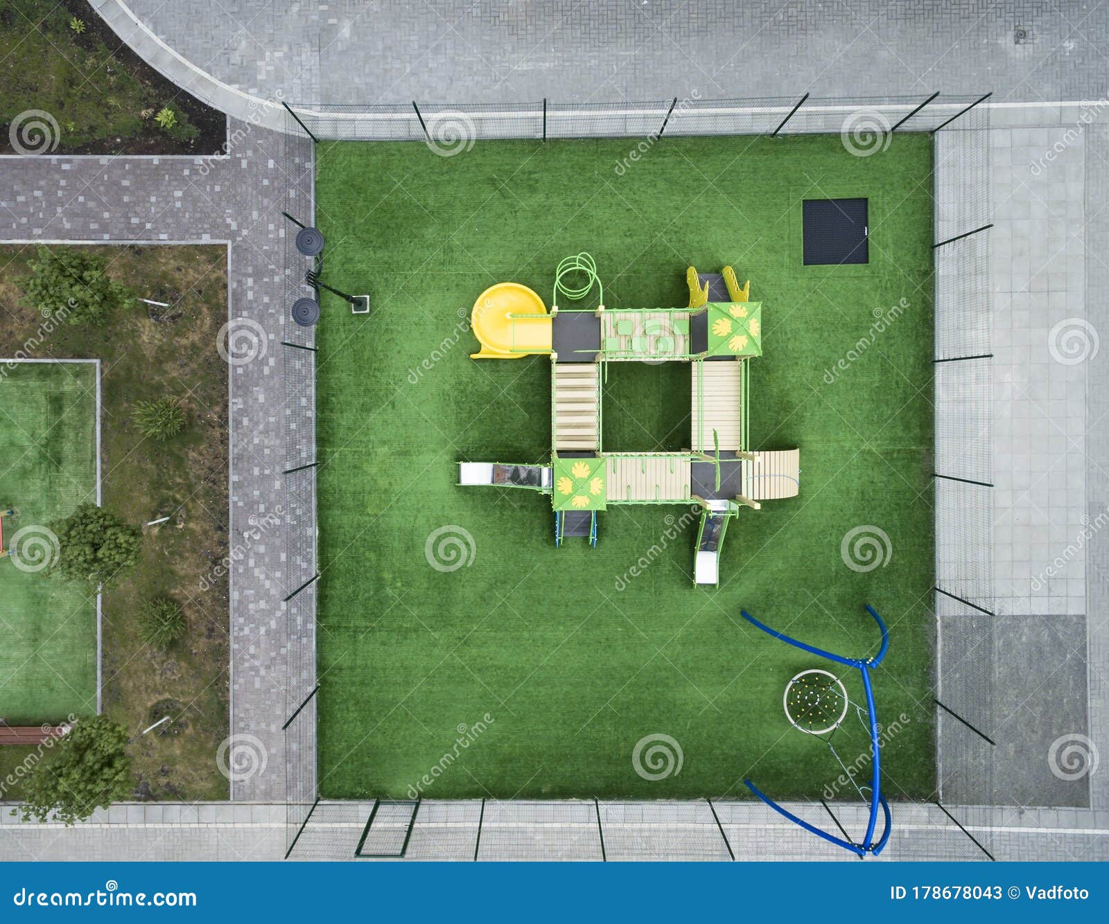 Children Yard, View from Above Stock Image - Image of plastic, playing ...