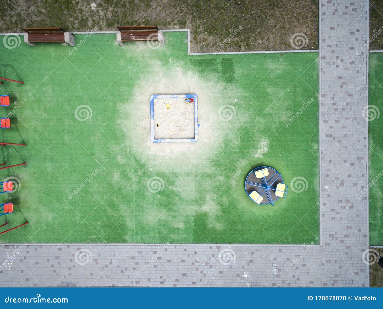Children Yard, View from Above Stock Photo - Image of aerial, ground ...