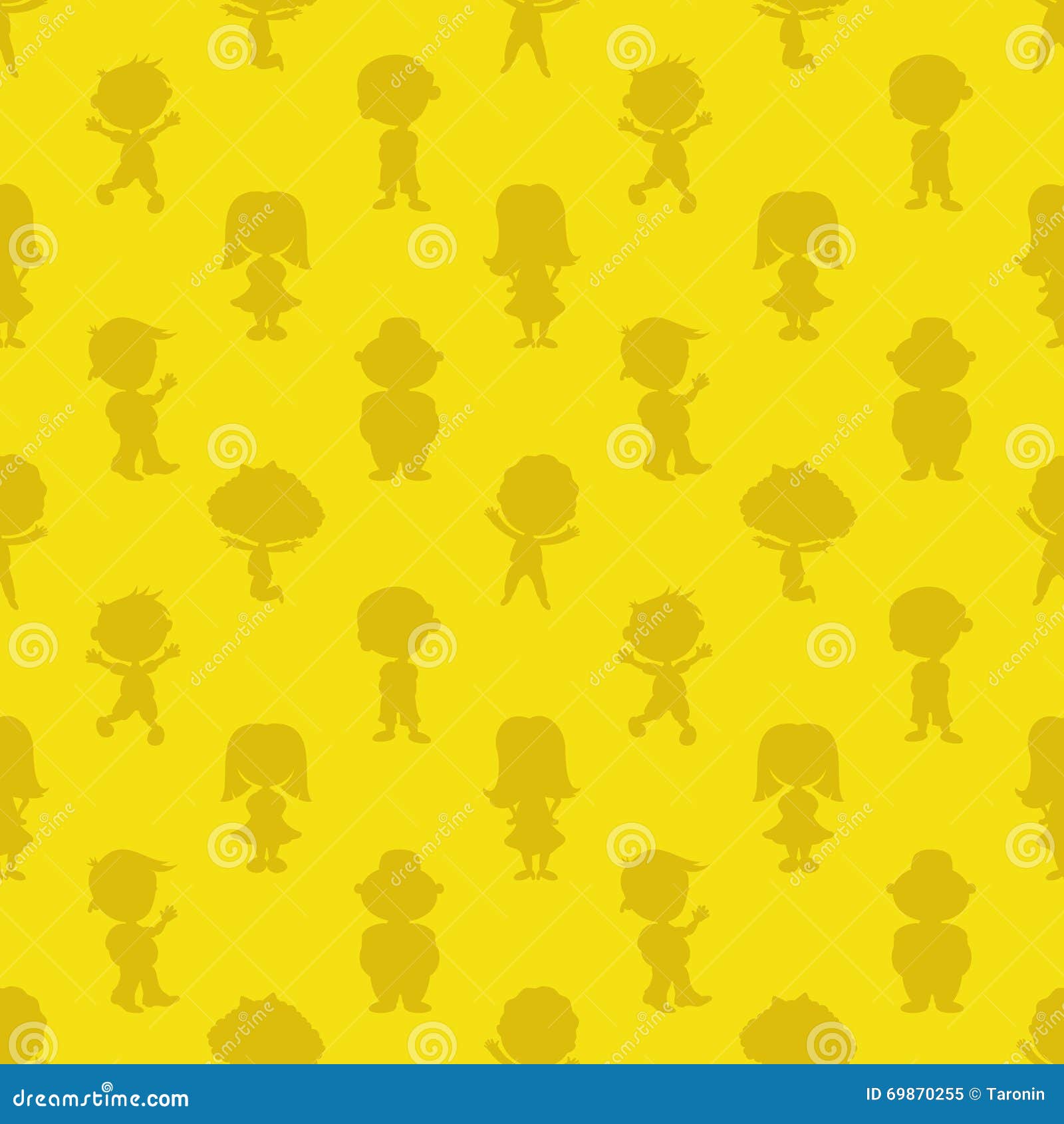 Children on a Yellow Background. Stock Vector - Illustration of design ...