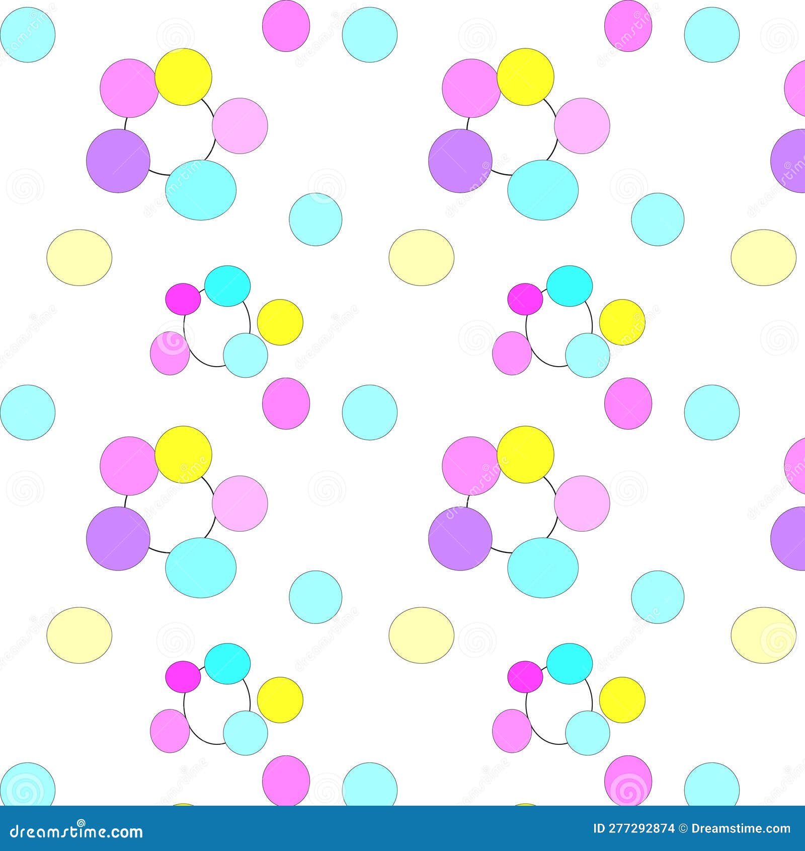 Childrens Abstract Cartoon Pattern Balls and Frame Stock Vector ...