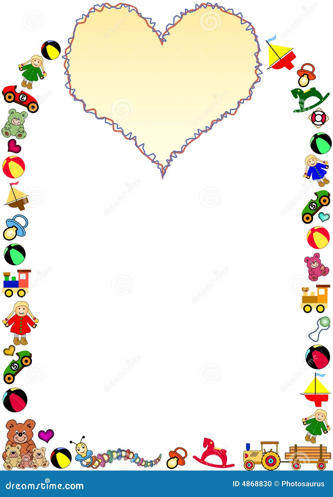 Childrens border stock vector. Illustration of design - 4868830