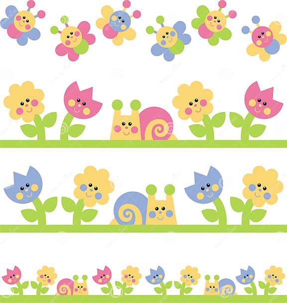 Childrens borders stock vector. Illustration of cheerful - 18123011