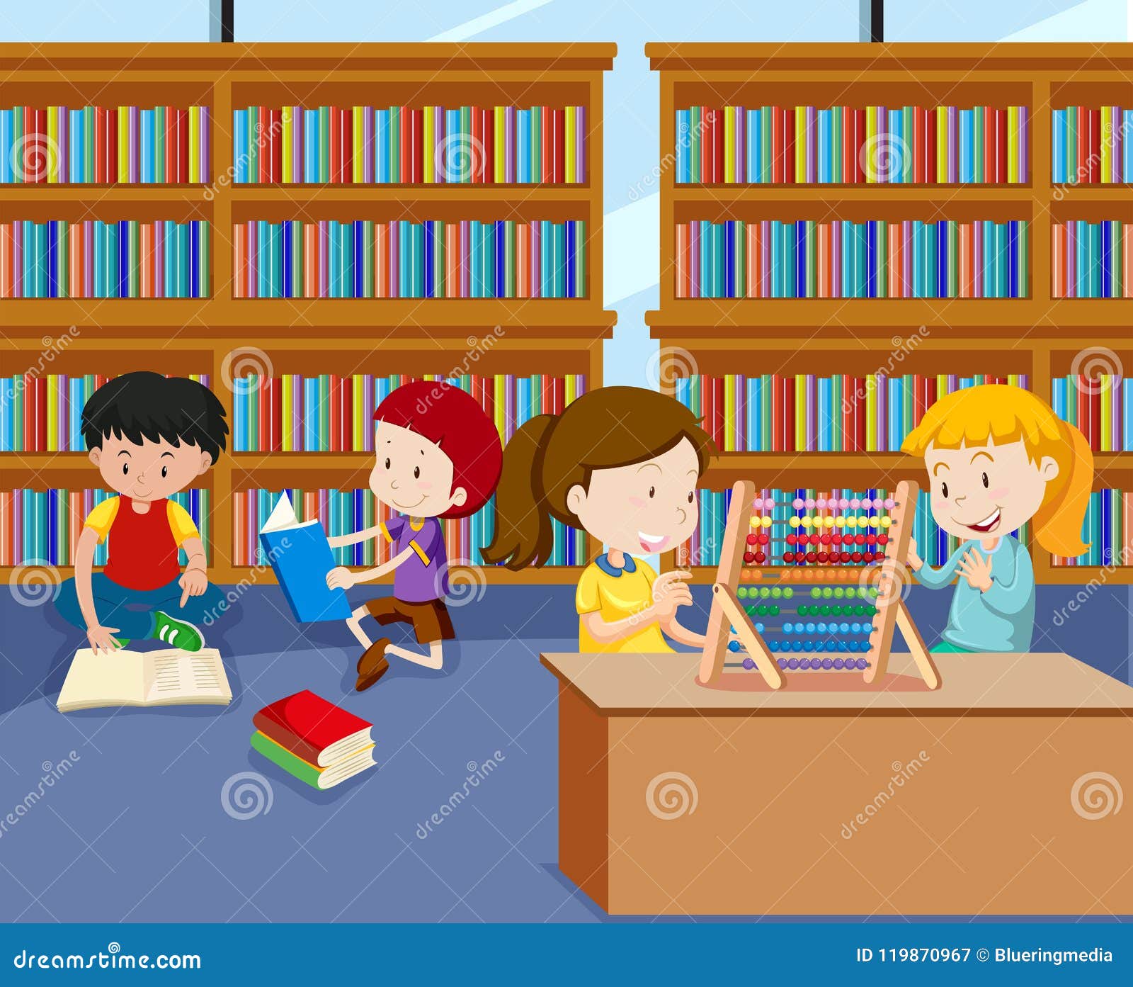 Childrens Library Stock Illustrations – 292 Childrens Library Stock ...