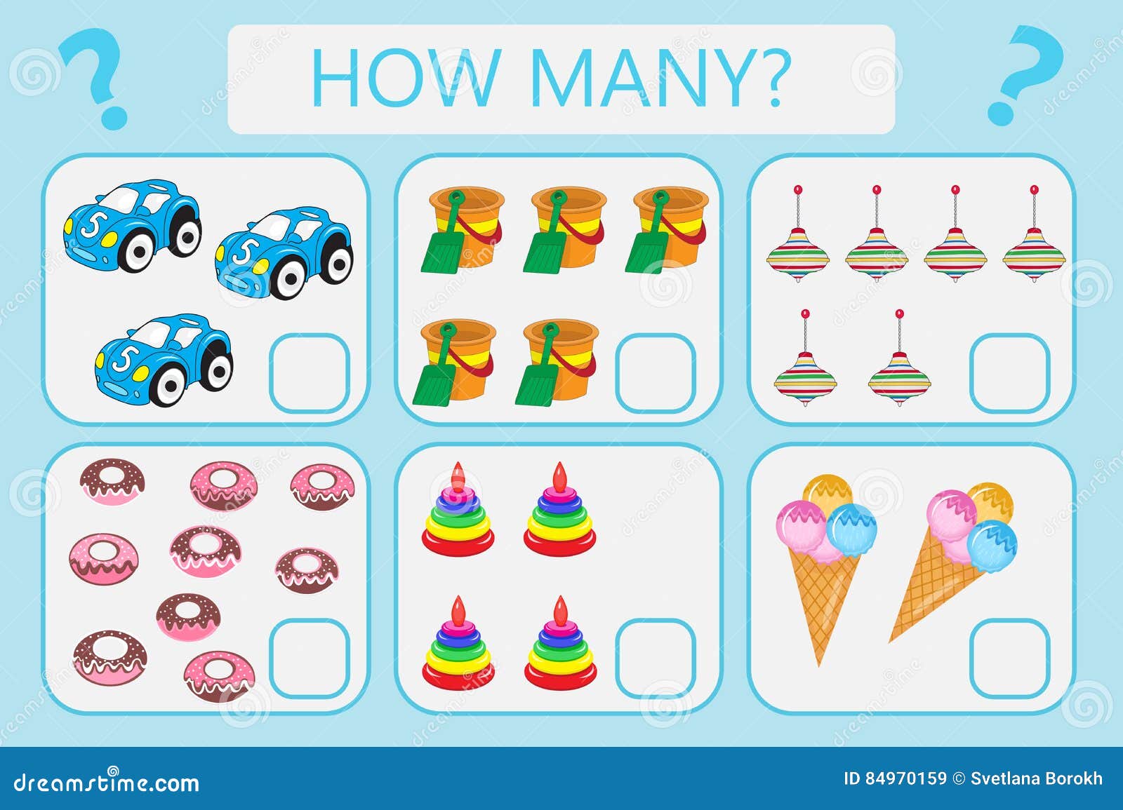 Childrens Educational Logic Game. Mathematical Task. How Many. Vector ...
