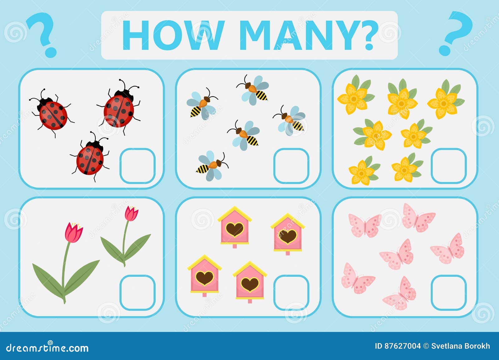 Childrens Educational Logic Game. Mathematical Task. How Many. Vector ...