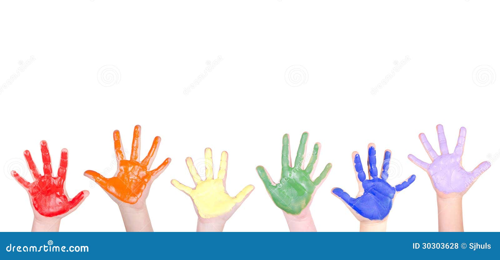Painted hands for a border stock photo. Image of finger - 30303628