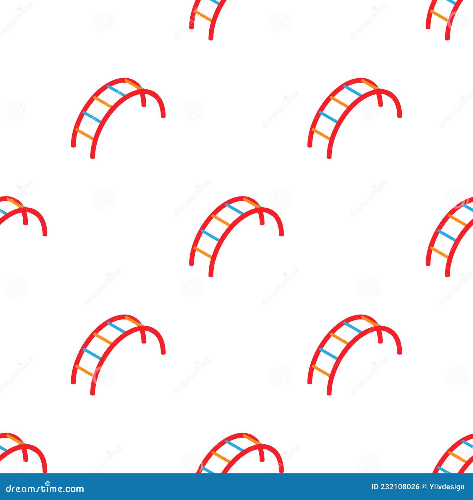 Childrens Ladder Pattern Seamless Vector Stock Vector - Illustration of ...