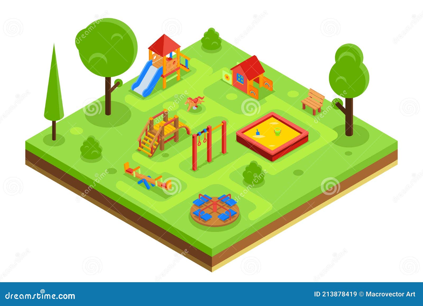Childrens Sandpit Icon, Cartoon Style Vector Illustration ...