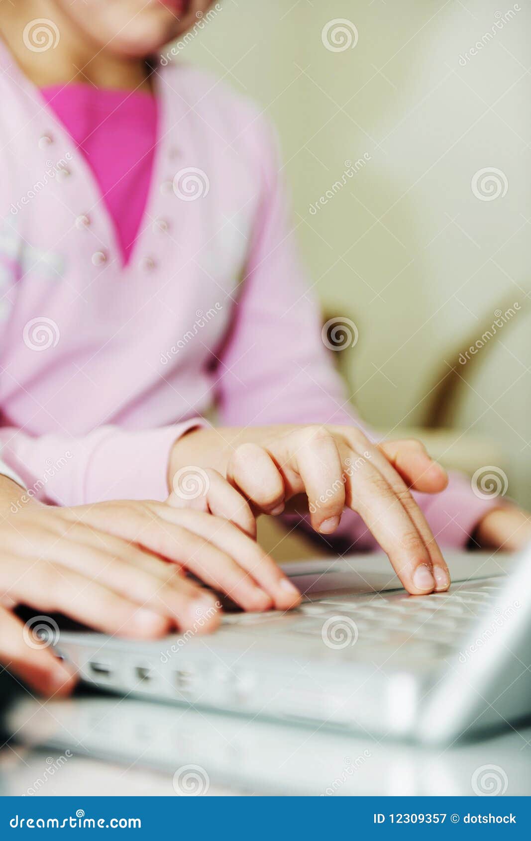 Childrens Playing Games on Laptop Computer Stock Image - Image of play ...