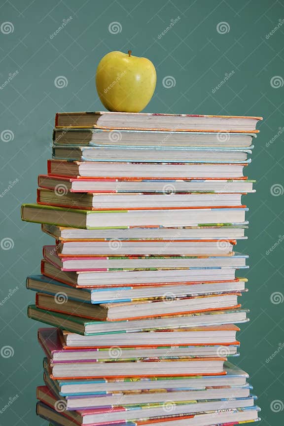 Childrens school books stock image. Image of apple, books - 9934817