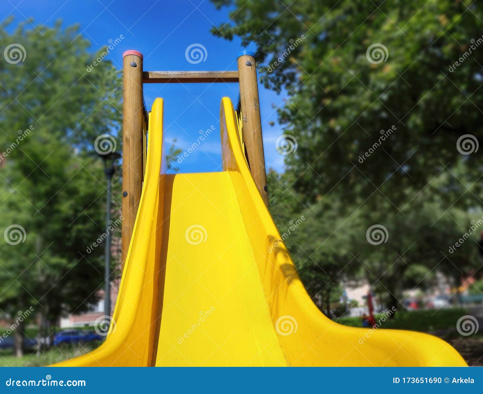Childrens Slide in the Park Stock Photo - Image of slide, activity ...