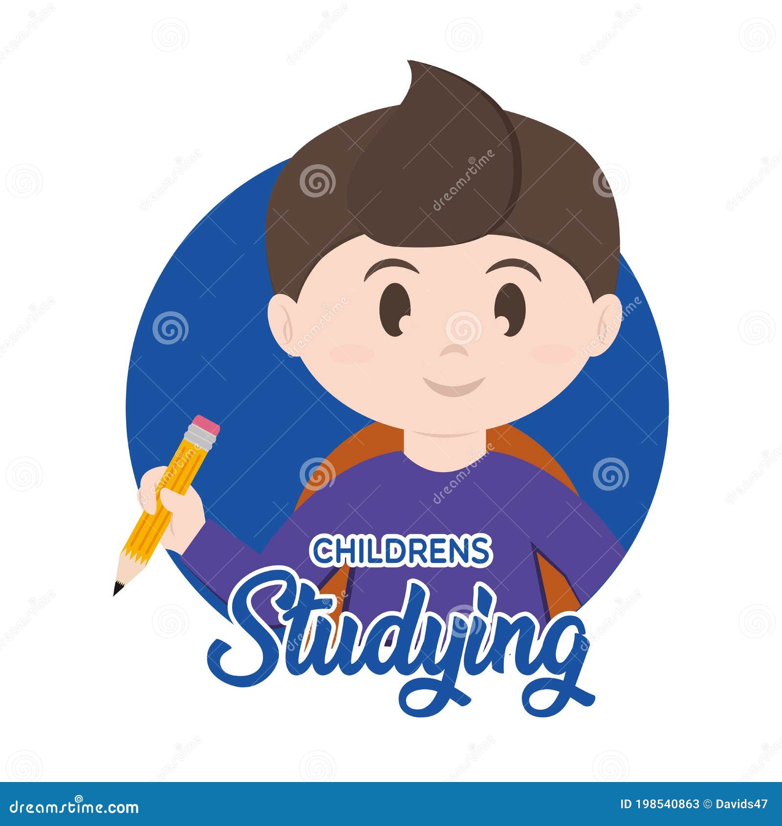 Childrens studying poster stock vector. Illustration of caucasian ...