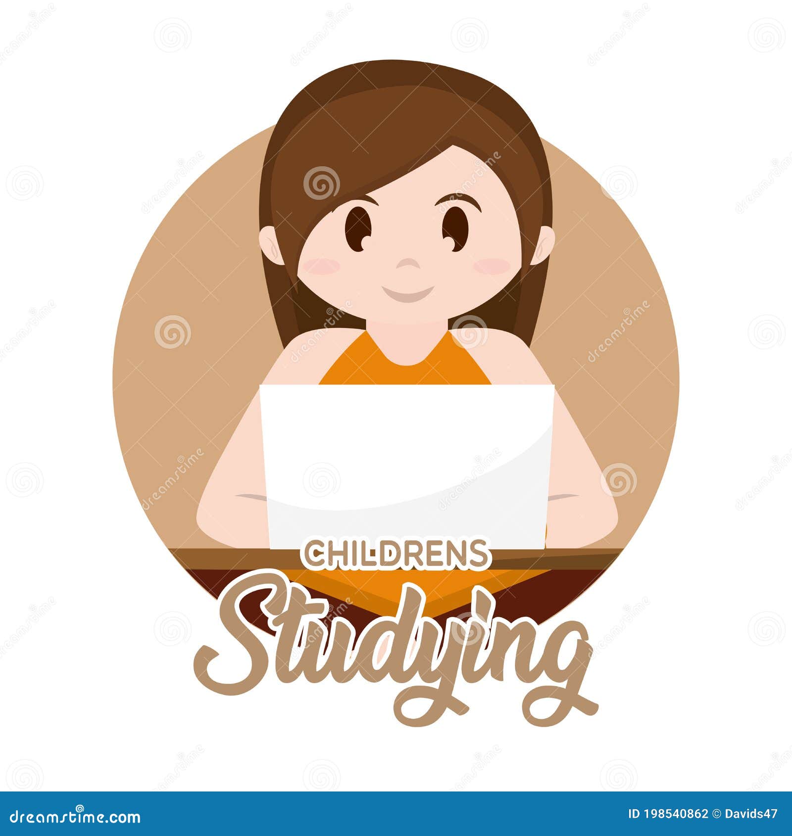 Childrens studying poster stock vector. Illustration of clipart - 198540862