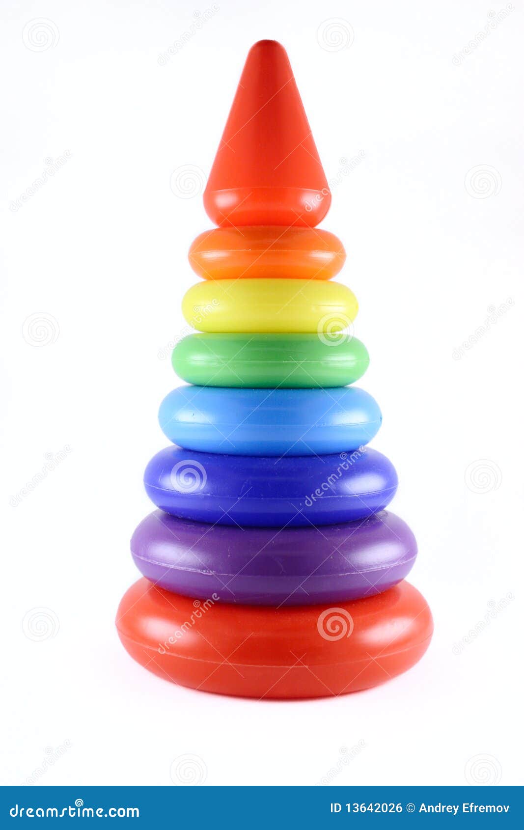 Childrens Toy Multi-coloured Pyramid Stock Photo - Image of education ...