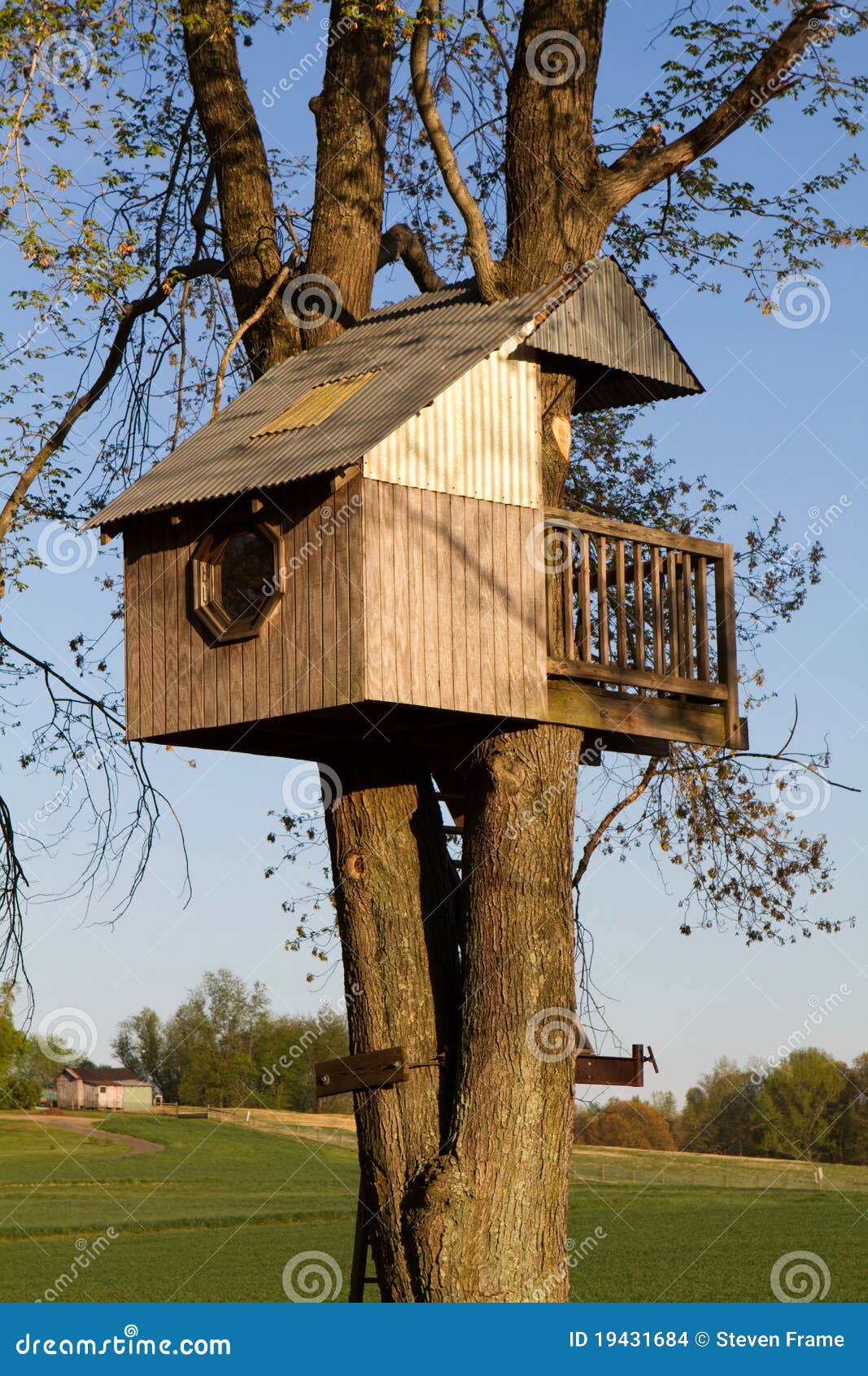 Childrens Treehouse stock photo. Image of tree, playhouse - 19431684
