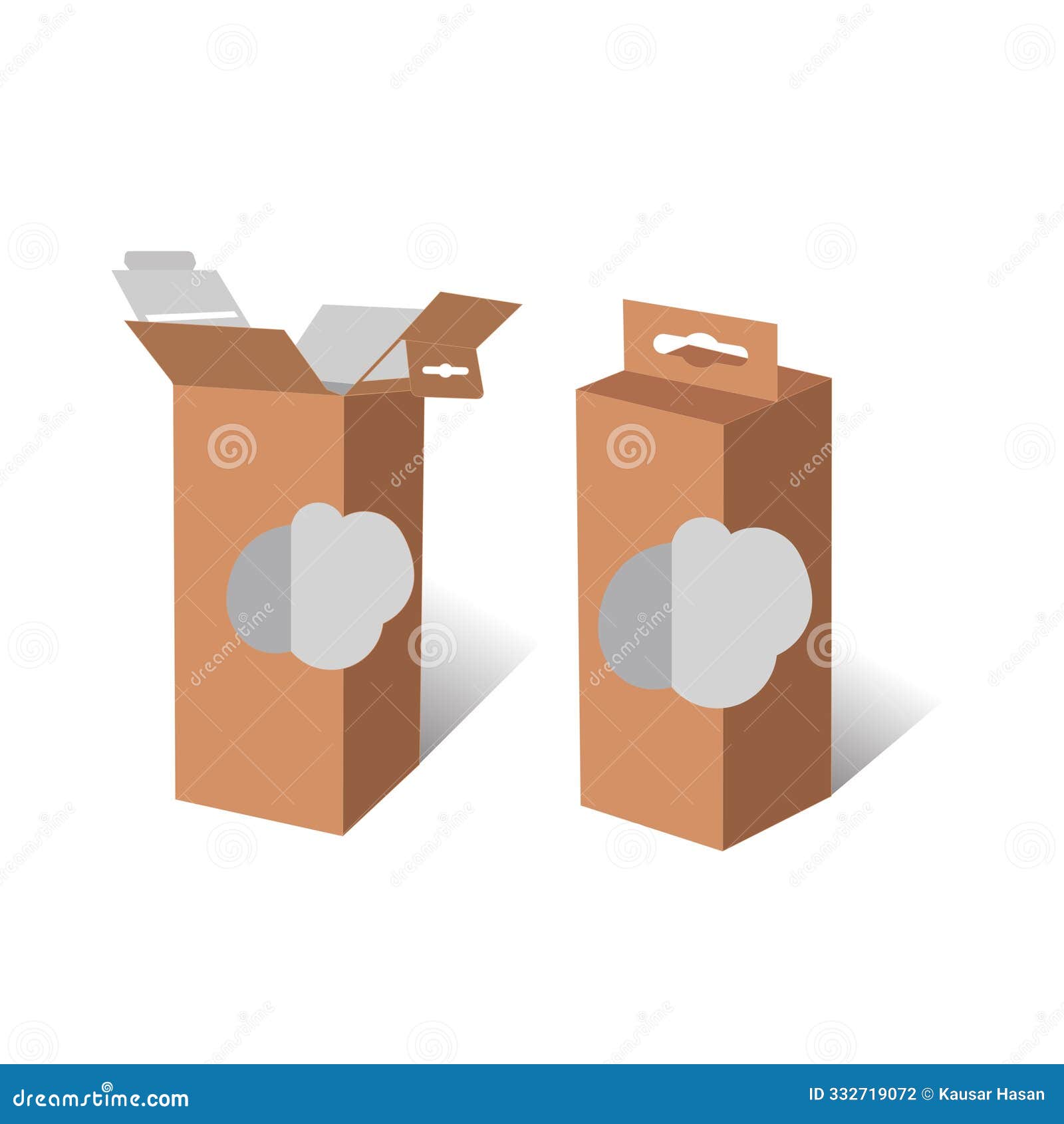 Childs Feeder Box Template 3D Box Stock Vector - Illustration of ...