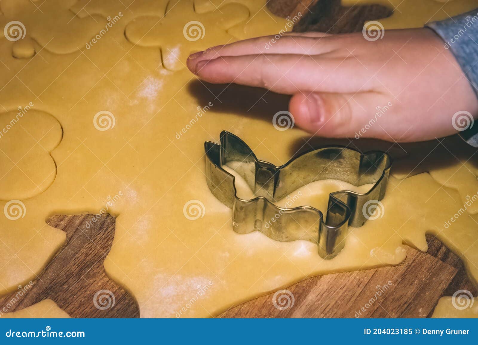 A Childs Hand on a Cookie Dough Stock Image - Image of baking, kitchen ...