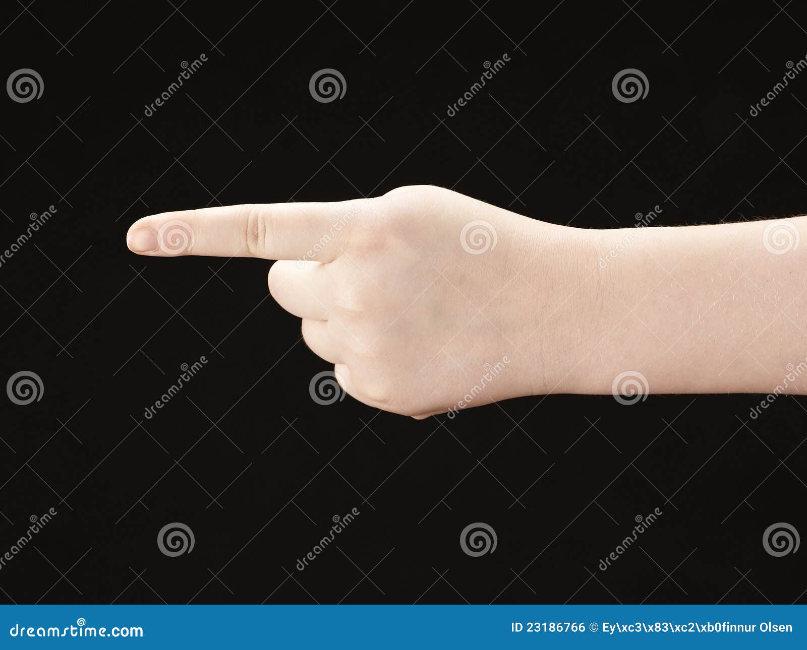 Childs Hand with Index Finger Pointing Stock Photo - Image of beauty ...