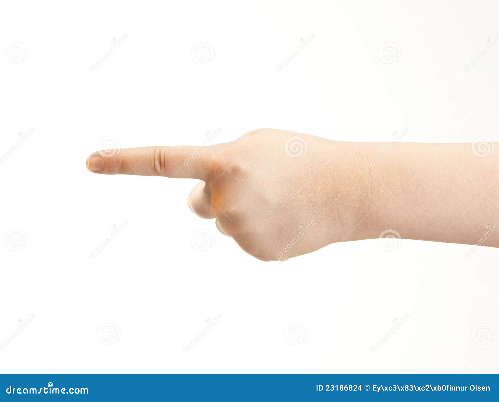 Childs Index Finger Pointing - Showing Direction Stock Images - Image ...