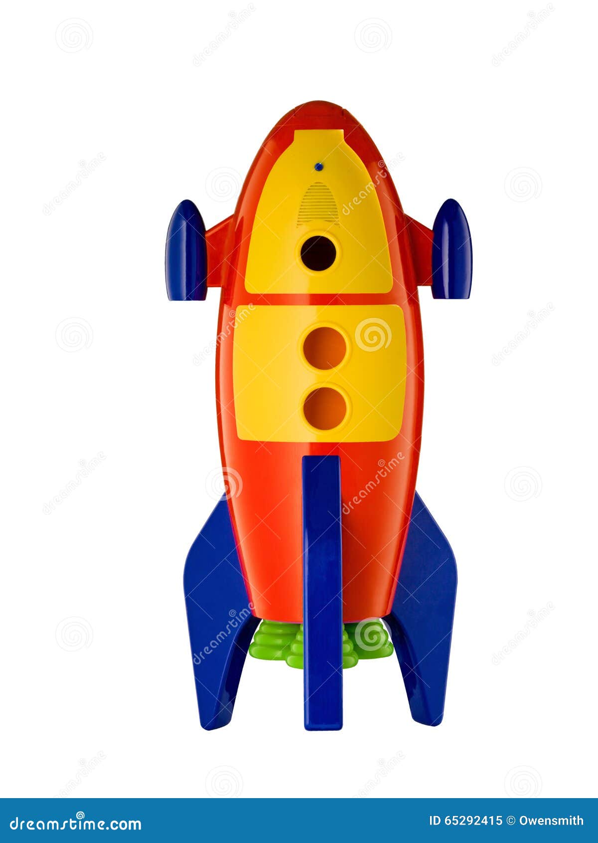 Childs Toy Rocket on White Background Stock Image - Image of travel ...