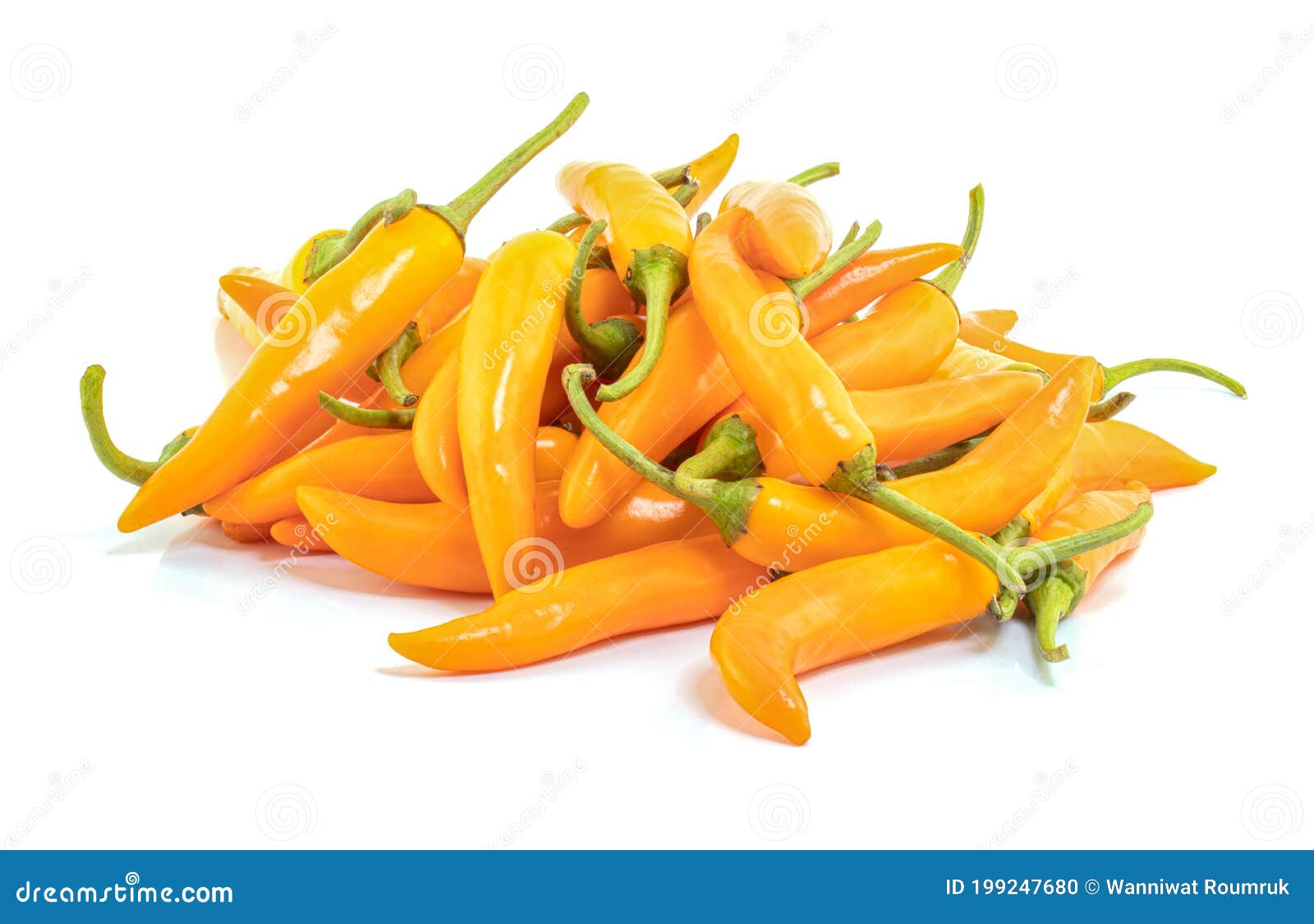 Chile Amarillo Aislado En Fondo Blanco Foto de archivo - Imagen de ...