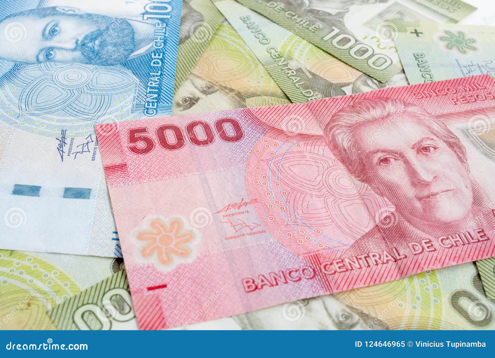 Chile bank notes stock image. Image of plata, bucks - 124646965