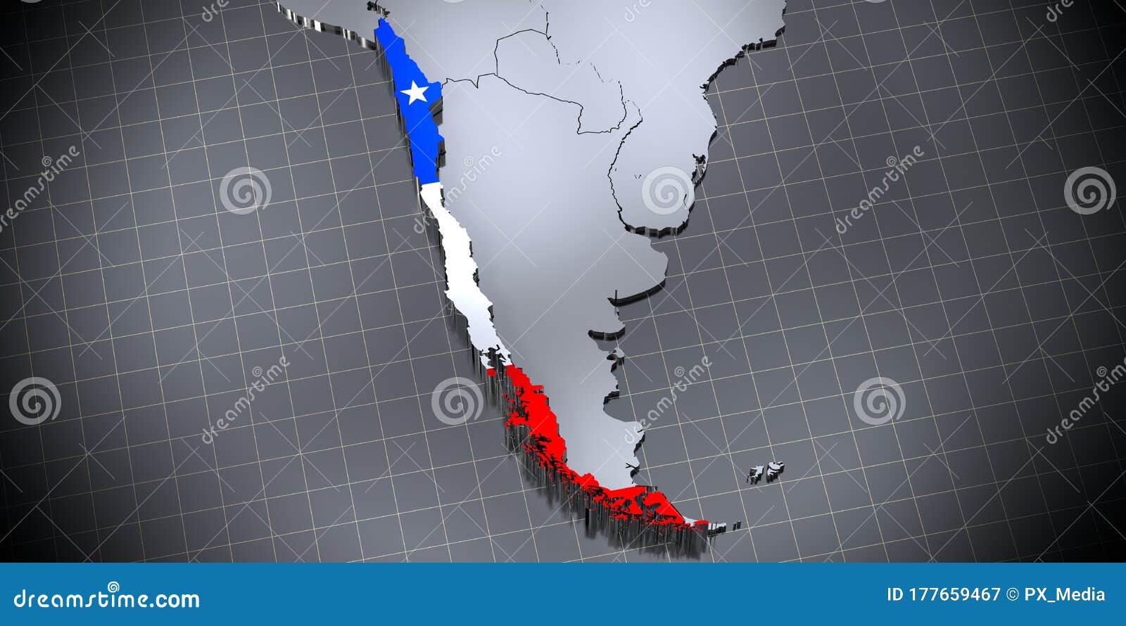 Chile - borders and flag stock illustration. Illustration of chile ...