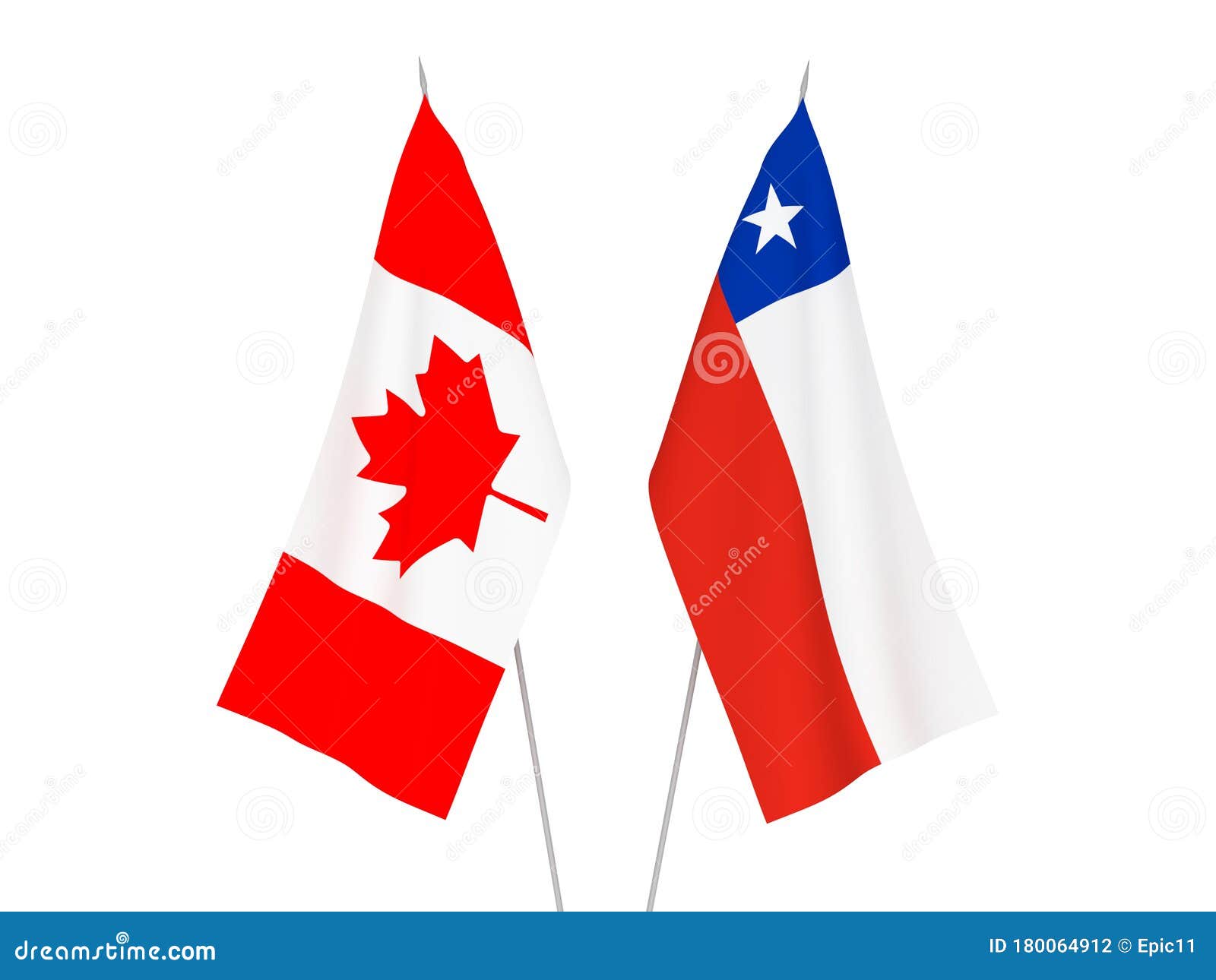 Chile and Canada flags stock illustration. Illustration of background ...