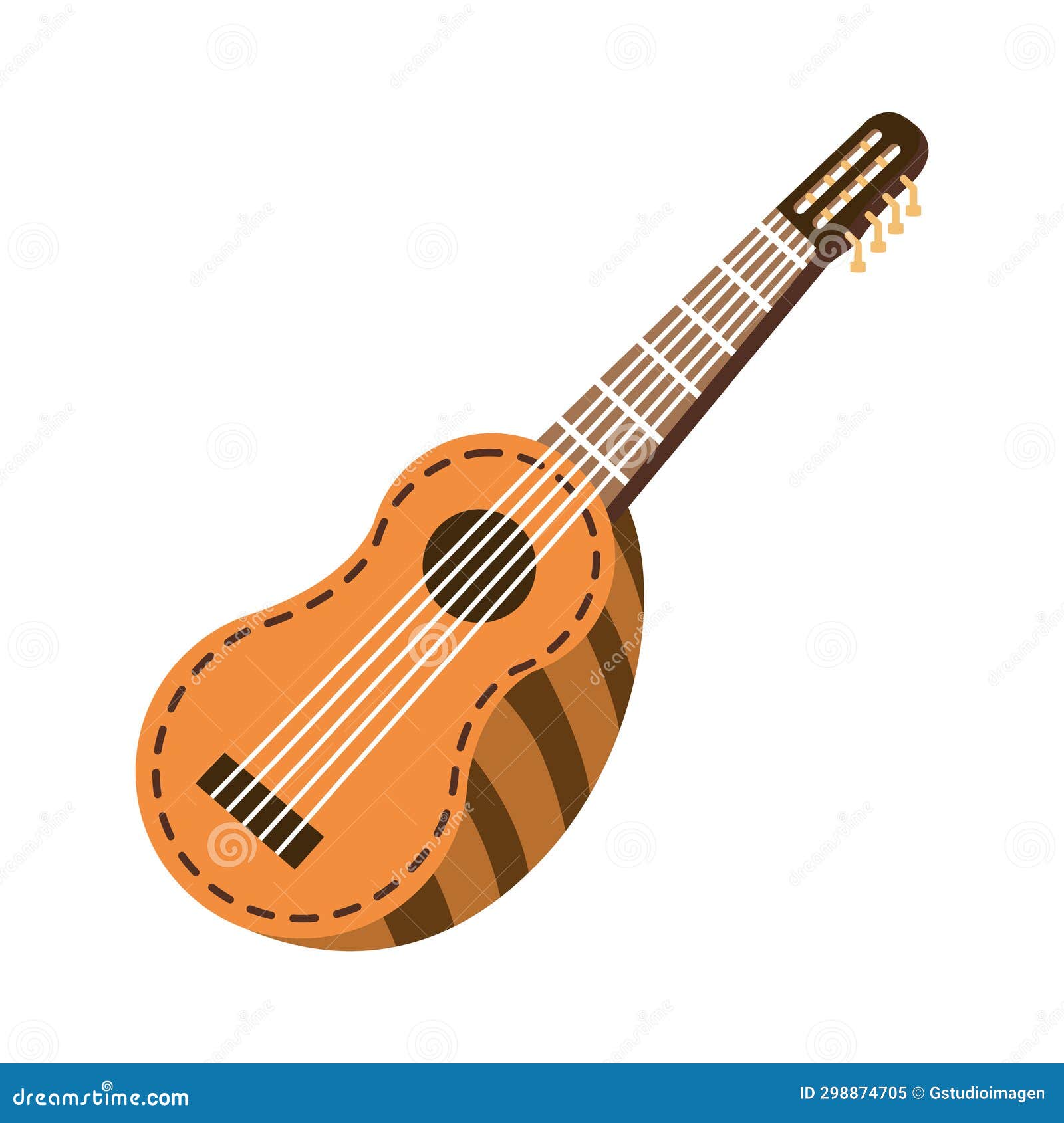 Chile Charango String Instrument Stock Illustration - Illustration of ...