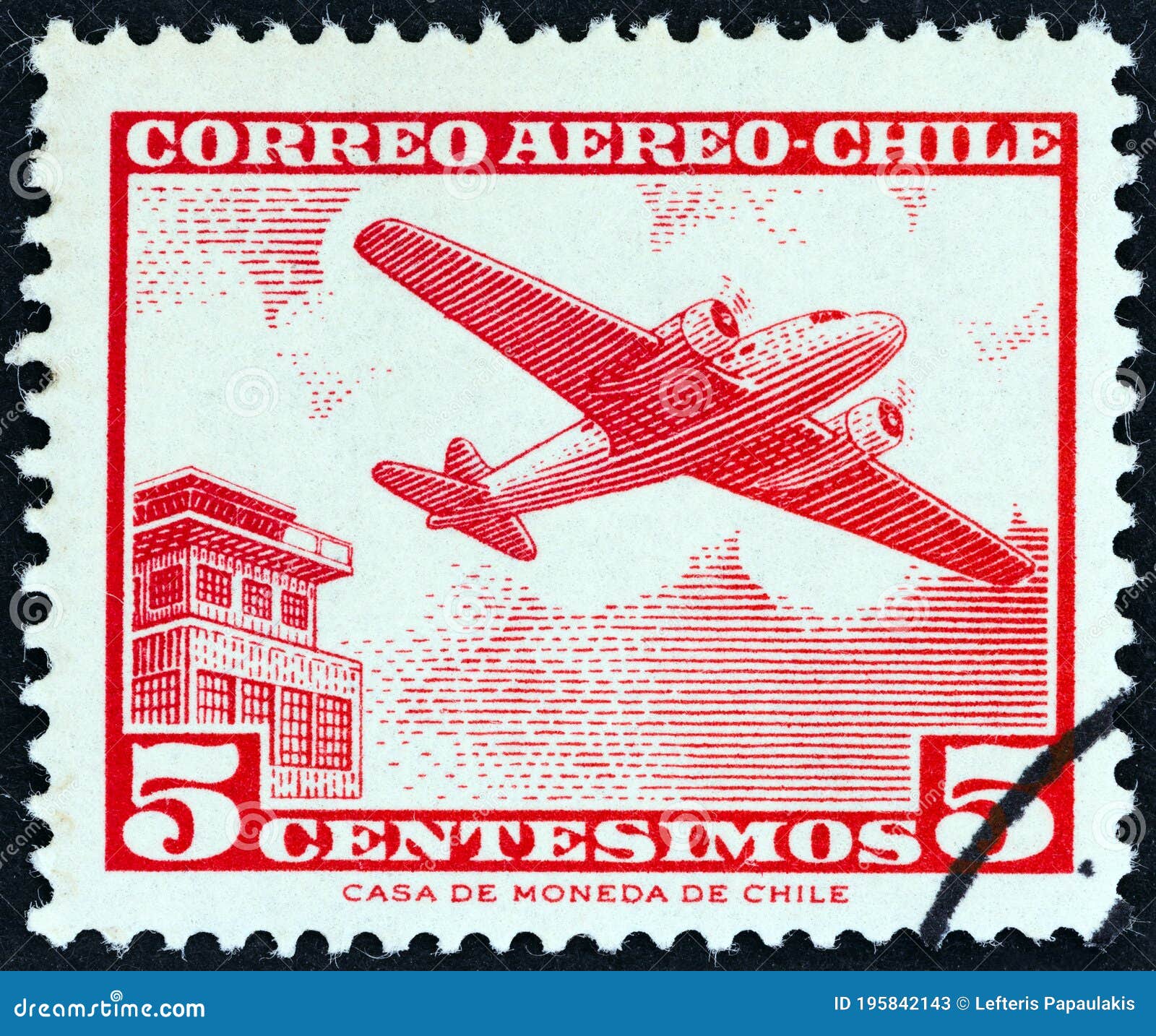 CHILE - CIRCA 1944:Chile Postage Stamp Dedicated To Aviation And Chile ...