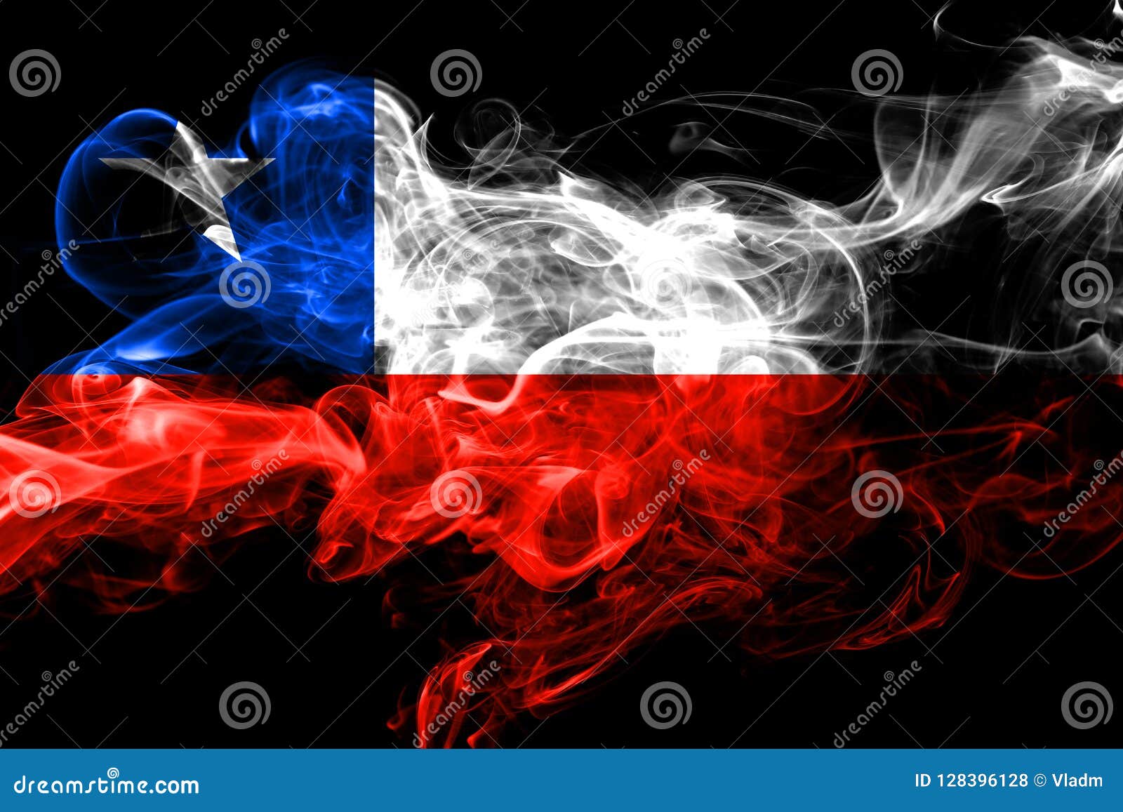 Chile Colorful Smoking Flag 2018. Stock Photo - Image of emblem ...