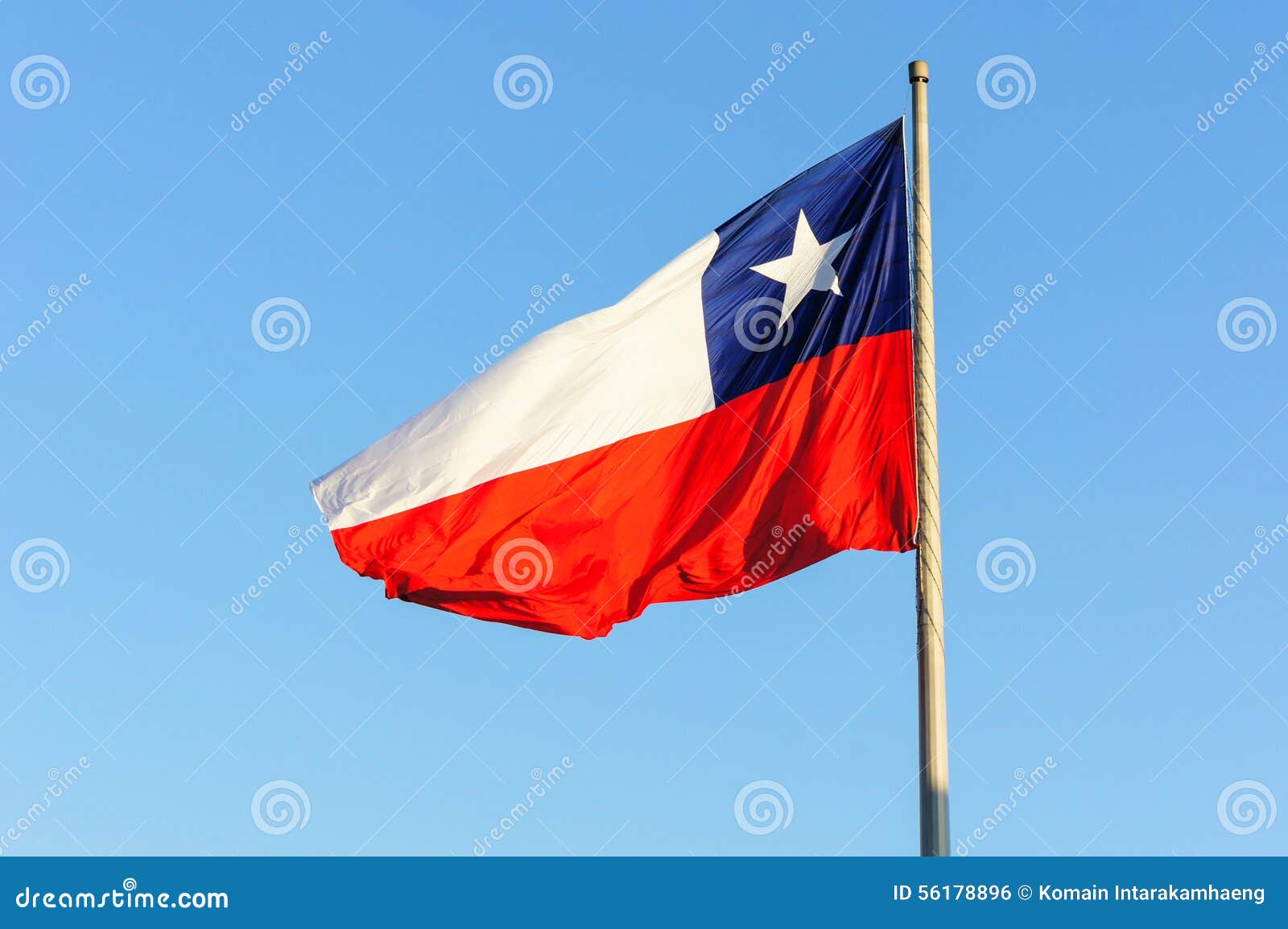 Chile Flag stock photo. Image of star, flag, wind, flying - 56178896