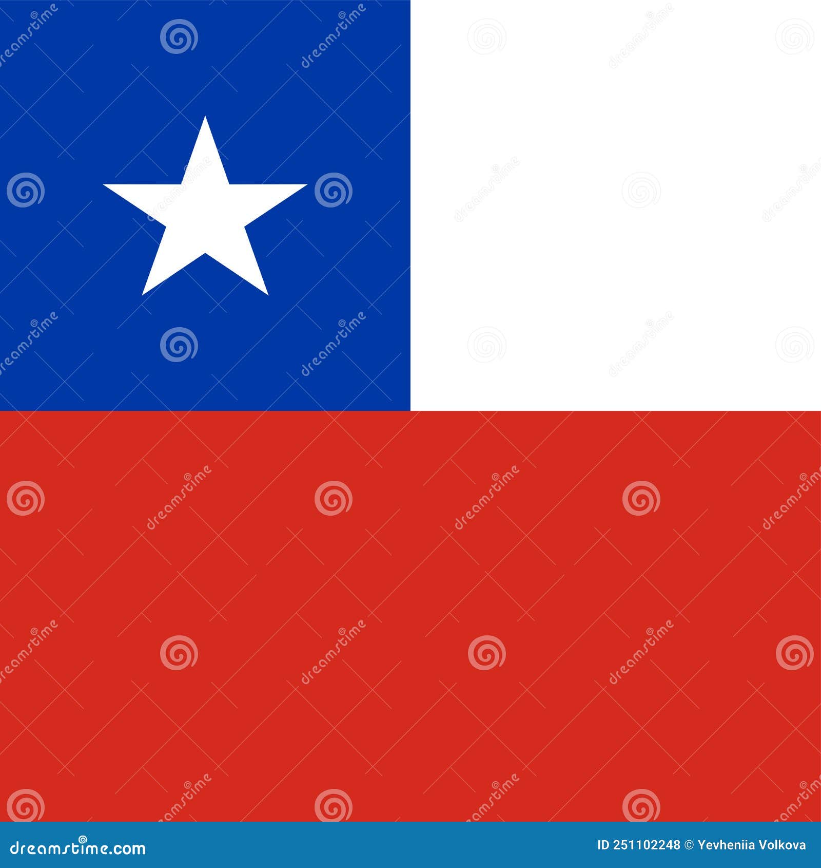 Chile Flag. Correct RGB Colours Stock Vector - Illustration of colours ...