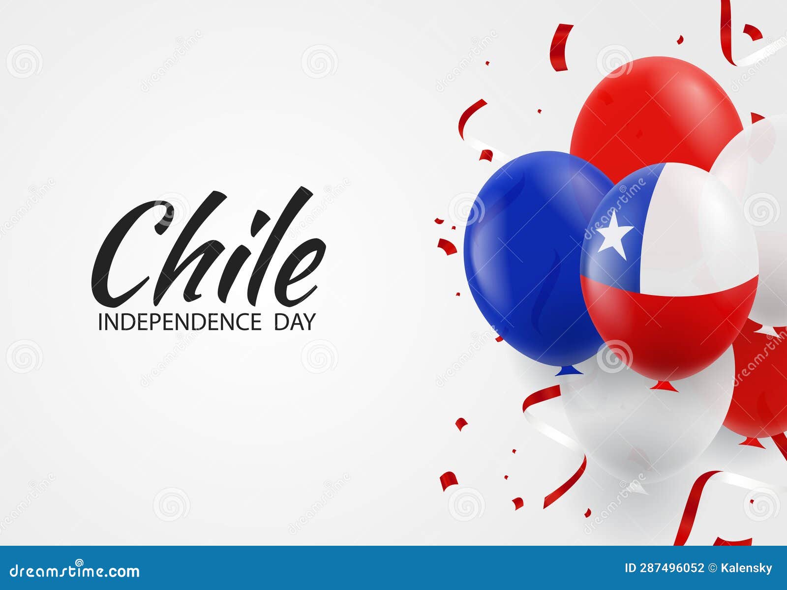 Chile Independence Day stock illustration. Illustration of ribbon ...