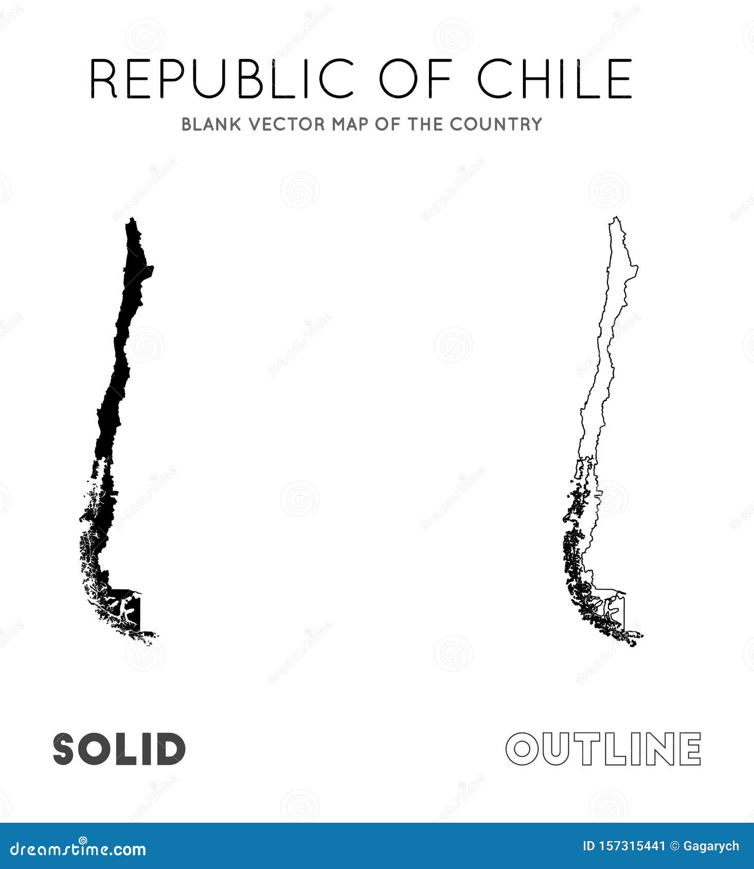 Chile map. stock vector. Illustration of graphic, chilean - 157315441