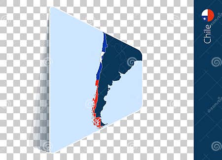 Chile Map and Flag on Transparent Background Stock Vector ...
